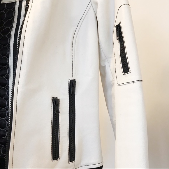 Danier | Jackets & Coats | Danier Bomber White Leather Jacket ...